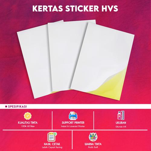 Jual Kertas Sticker HVS A4 Stiker HVS A4 Doff Premium Quality - Kota ...