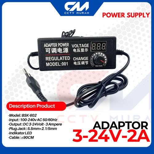 Jual Adjustable Adaptor 3-24V DC 2A | Power Supply Display Voltmeter - Jakarta Barat - LARIS ...
