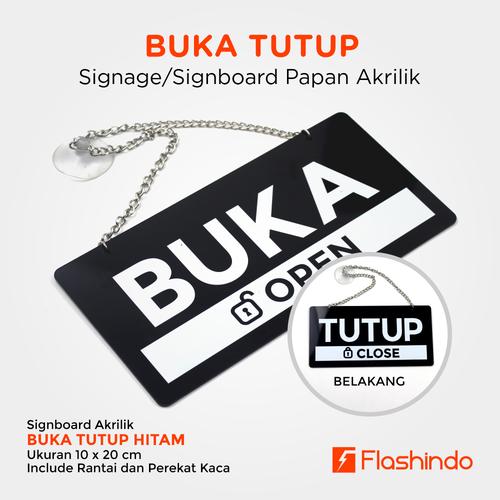 Jual Signboard / Signage Papan Nama Tulisan Akrilik Buka Tutup / Open ...