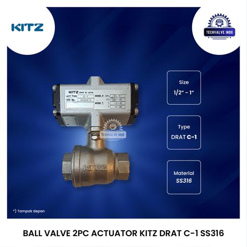 Jual BALL VALVE ACTUATOR KITZ FULLBORE C-UTFE 3/4" INCH DRAT 10K SS316 ORIGINAL - Jakarta Barat ...