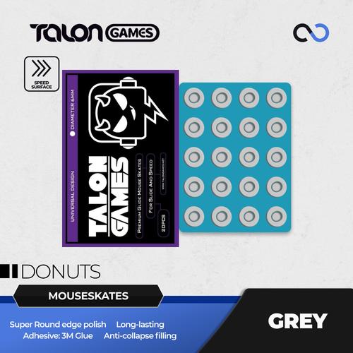 Jual TALONGAMES Grey Donuts Universal Mouse Feet / Mouse Skate PTFE for ...