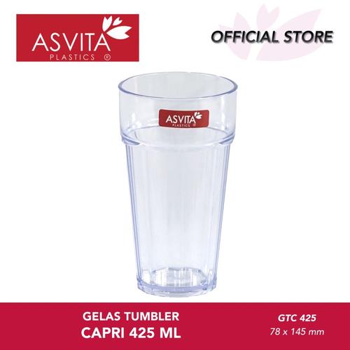 Jual ASVITA Gelas Susun Capri 425 ML - 6 pcs - GTC425 | Cangkir Teh Kopi Jus Air Restoran ...