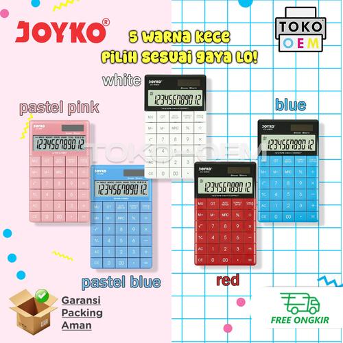 Jual Kalkulator Joyko CC-48 12 Digit Check Correct Dual Power Layar ...