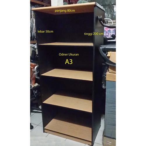 Jual Rak Buku Lemari Arsip Odner Ukuran A3 Besar Uk.80x50x200 cm (Kurir ...