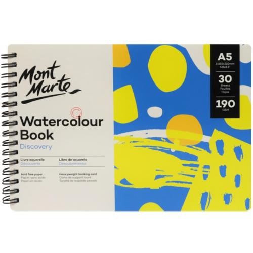 Jual Mont Marte Discovery Watercolour Book A5 30 Sheets 190gsm Buku ...