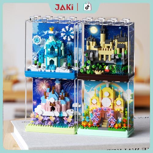 Promo JAKI Mini Block Bricks Rumah Kastil Castle Nano BlockBalok ...
