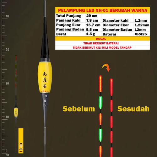 Jual Pelampung Pancing LED XH-01 Berubah Warna Ikan, Chip Sensor ...