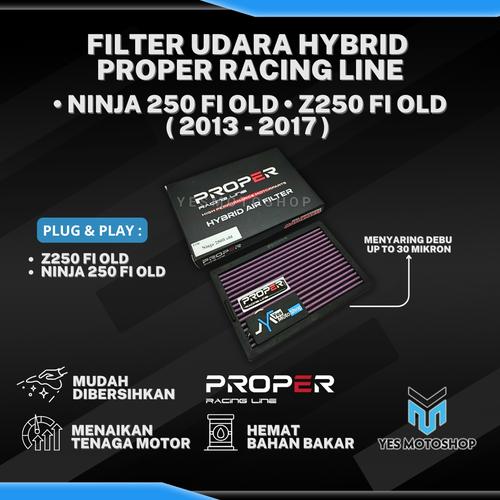 Jual Filter Udara Hybrid Proper Racing Line Ninja 250 Fi Old Z250 Fi ...