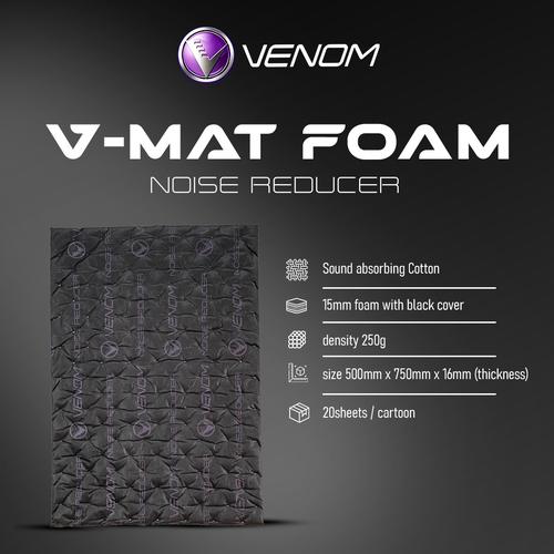 Promo VENOM V-MAT FOAM Peredam Audio Mobil Buatan Rusia 15mm Foam Hitam ...
