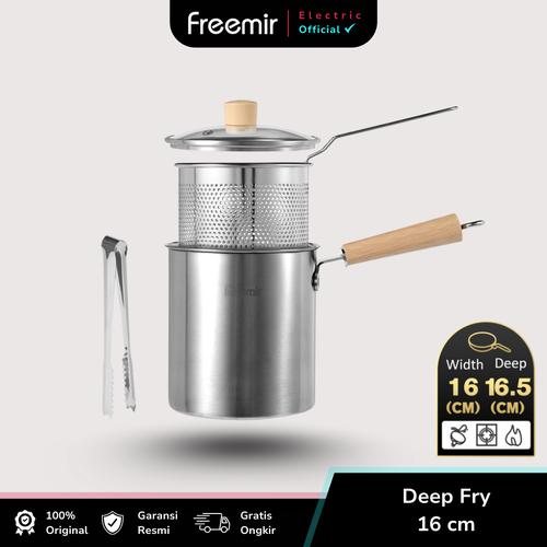Jual freemir Panci Deep Fry 12 CM 4in1 Saringan Stainless Steel Fryer ...