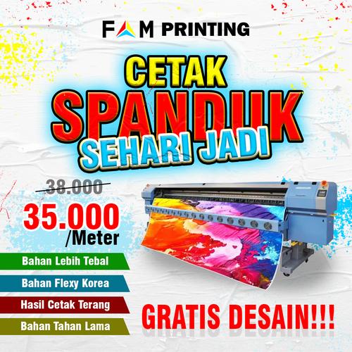 Jual Cetak Spanduk/Banner - Gratis Desain - Sudah Termasuk Mata Ayam ...