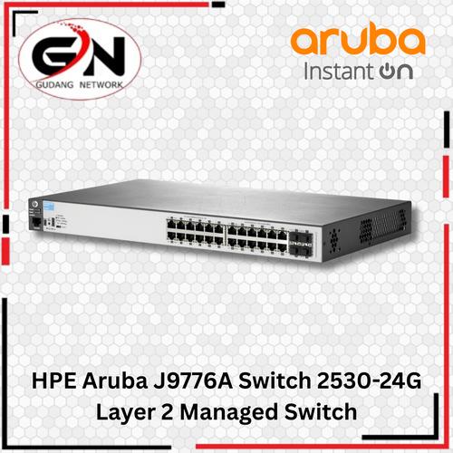 Jual HPE Aruba J9776A Switch 2530-24G Layer 2 Managed Switch - Jakarta ...