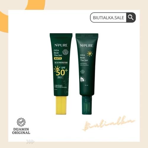 Promo NPURE Cica Beat the Sun Glow Sunscreen SPF 50 PA+++ 35ML | Cica Beat the Sun Matte SPF 50 ...