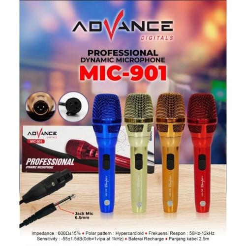 Jual Advance MIC-901 Professional Dynamic Microphone Kabel 6,5mm MIC901 ...