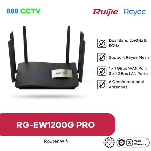 Jual Ruijie Reyee RG-EW1200G Pro Dual Band Gigabit Wireless Mesh Router ...