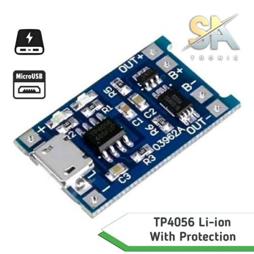 Jual Modul Charger TP4056 Micro Usb 5v 1a Lithium Battery 18650 Baterai ...