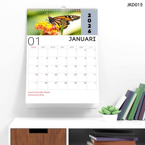 Jual Kalender Dinding 2026 Lengkap Aesthetic Cantik Natural & Fresh ...