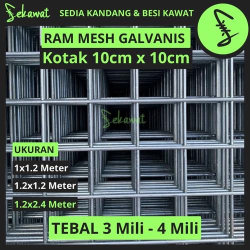 Jual Ram Mesh Galvanis Lembaran 10cm x 10cm Tebal 3mm / 4mm – Cocok ...