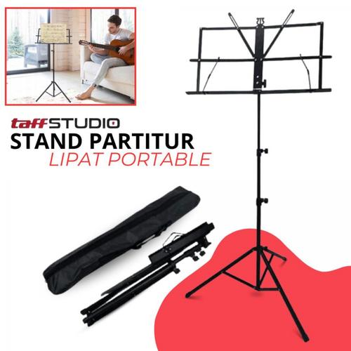 Jual TaffSTUDIO Stand Partitur Sheet Musik Lipat Portabel Aluminium ...