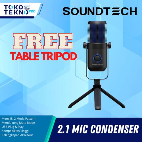 Promo Soundtech 2.1 USB Condenser Microphone Cardioid for PC Komputer Mic - Jakarta Utara ...