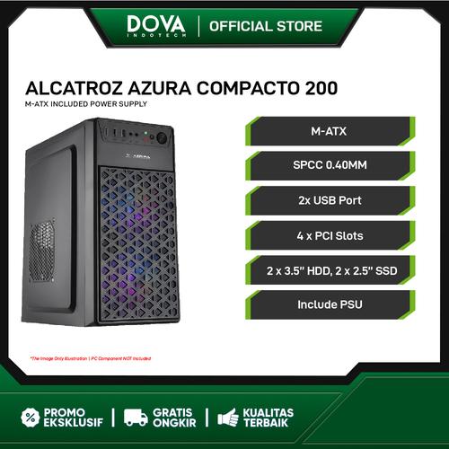 Jual Casing PC Alcatroz Azura Compacto Series M-ATX Inclued Power ...
