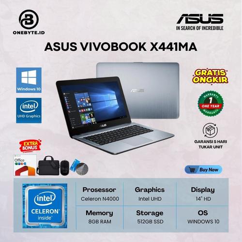 Jual ASUS VIVOBOOK X441MA Intel N4000 8GB 512GB SSD W10 free Tas Laptop ...
