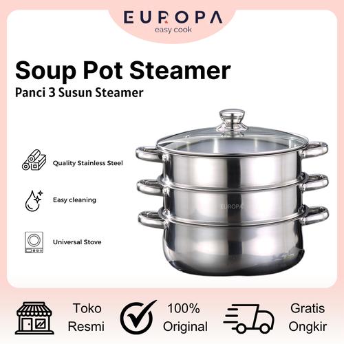 Promo Panci Kukus 3 Susun Stainless Steel Dandang Steamer Soup Pot ...