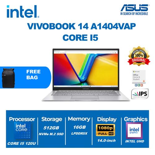 Promo ASUS VIVOBOOK 14 A1404VAP CORE I5 120U 16GB 512GB W11+OHS+M365B ...
