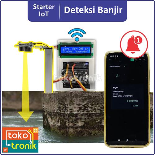 Promo Starter IoT Deteksi Banjir dg ESP8266 Lengkap Coding dan Tutorial ...