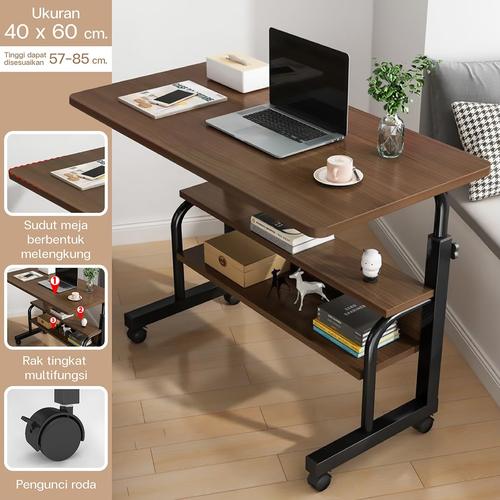 Promo Bettergrow Meja Laptop Lipat Roda Meja Belajar Portable Furniture ...
