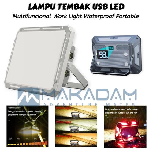 Jual Lampu Tembak Sorot Senter Kerja LED Camping Emergency Rechargeable ...