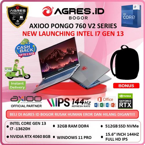 Promo Axioo Pongo 760 V2 Intel Core i7 13620H RTX 4060 8GB | Ram 32gb ...