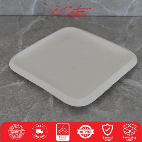 Jual Piring Saji Keramik K168 Ukuran 20 x 20 cm Piring Ceper Persegi ...