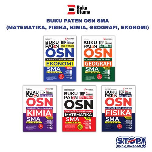 Jual BUKU PATEN OSN SMA/MA (OSN MATEMATIKA, KIMIA, FISIKA, GEOGRAFI, EKONOMI) UPDATE PREDIKSI ...
