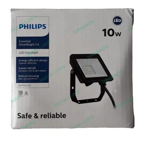 Jual Philips BVP150 Lampu Sorot LED 10W Flood Light 10 Watt Hitam Kuning Putih 6500K 4000K 3000K ...