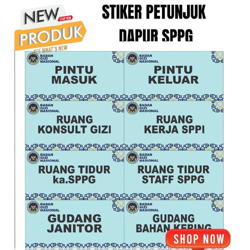 Jual Stiker Sign Petunjuk Ruangan Dapur SPPG Dapur Mbg Makan Bergizi ...
