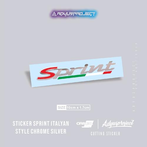 Jual Sticker Logo Sprint Italian Stiker Vespa Stiker Motor - Hitam ...