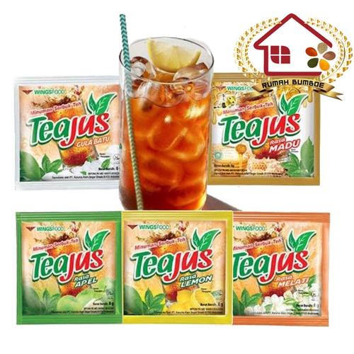 Promo (60 pcs) TEAJUS Sachet Rasa Gula Batu Lemon Apel Melati Madu Tea ...