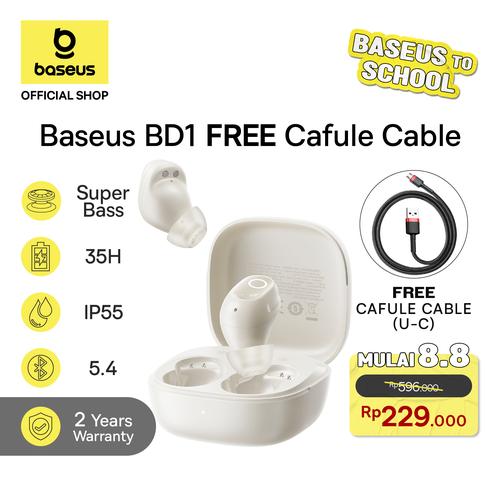Promo [BUNDLE 3 BASEUS TO SCHOOL] Baseus Office TWS Mini Bass BD1 True ...
