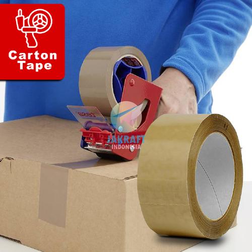 Promo (1 Roll) Lakban OPP INOKI Cokelat Coklat 2" Inch 45 mm x 90 Yards ...