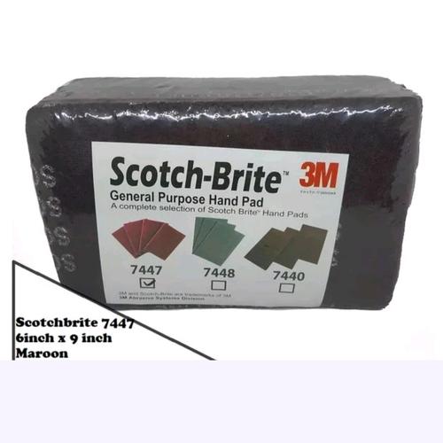 Jual 3M Scotch-Brite 7447 Scouring Pad Maroon Amplas Merah Maroon ...