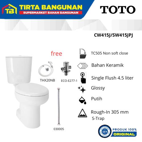 Promo TOTO CW415J / SW415JP TC505 CLOSET DUDUK WC / TOILET DUDUK FREE THX20NB JET SHOWER + STOP ...