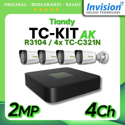 Jual Tiandy TC-KIT 4CH NVR R3104 4 Camera IP TC-C321N Outdoor (4*2MP+POE NVR 4ch) Paket 4CH ...