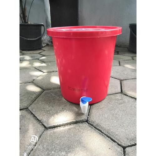 Jual mber Kran MERAH Bulat/ Ember Cuci Tangan /Ember Plastik Ember 8 ...