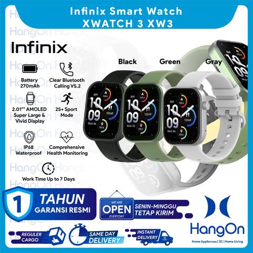 Promo Infinix Smart Watch XWATCH 3 Smartwatch XW3 270mAh - Grey - Kab ...