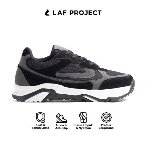 Promo Sepatu Sneakers Pria Hitam Putih Polos Casual Keren Sporty Neo Walk LAF Project - Black ...