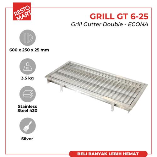 Promo Grill Gutter Double ECONA GRILL GT 6 25 (A) Stainless Steel ...