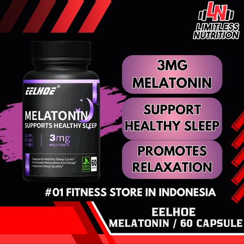 Promo Eelhoe USA Melatonin 3mg - 60 Capsule Improve Sleep Quality and ...