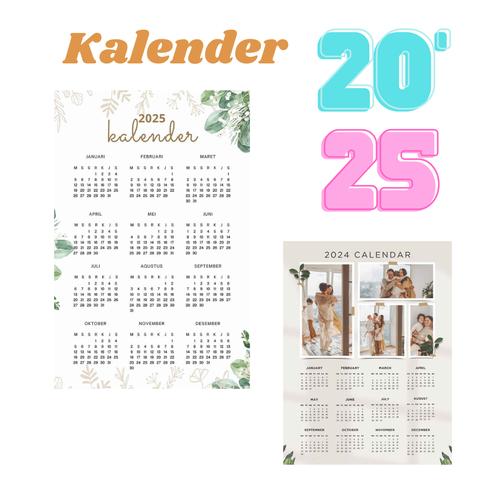 Jual Kalender 2025 Aesthetic, Kalender Dinding 2025, Kalender Custom ...