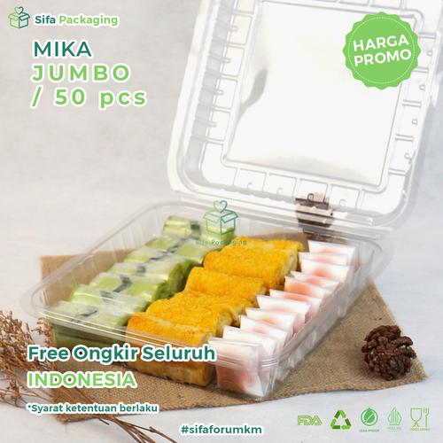 Promo Mika Kue Jumbo Plastik Kotak Besar Kotak Makanan Mika Persegi Kue ...